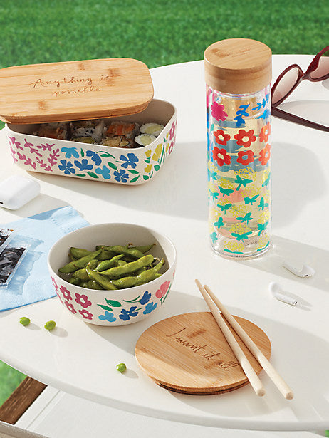 KATE SPADE NEW YORK Floral Fields Container With Lid, Set of 2 ...